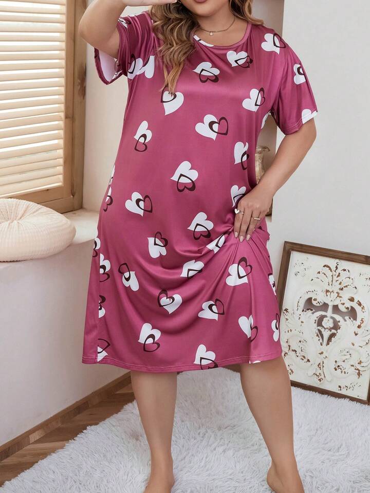 Pink Transparent Heart Nightie for Women – Faydamall